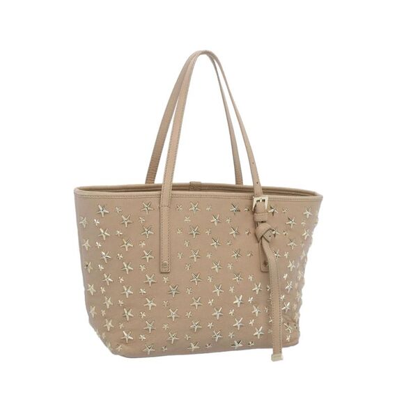 Jimmy Choo | Bags | Pre Loved Jimmy Choo Pimlico Tote Bag Leather Beige ...